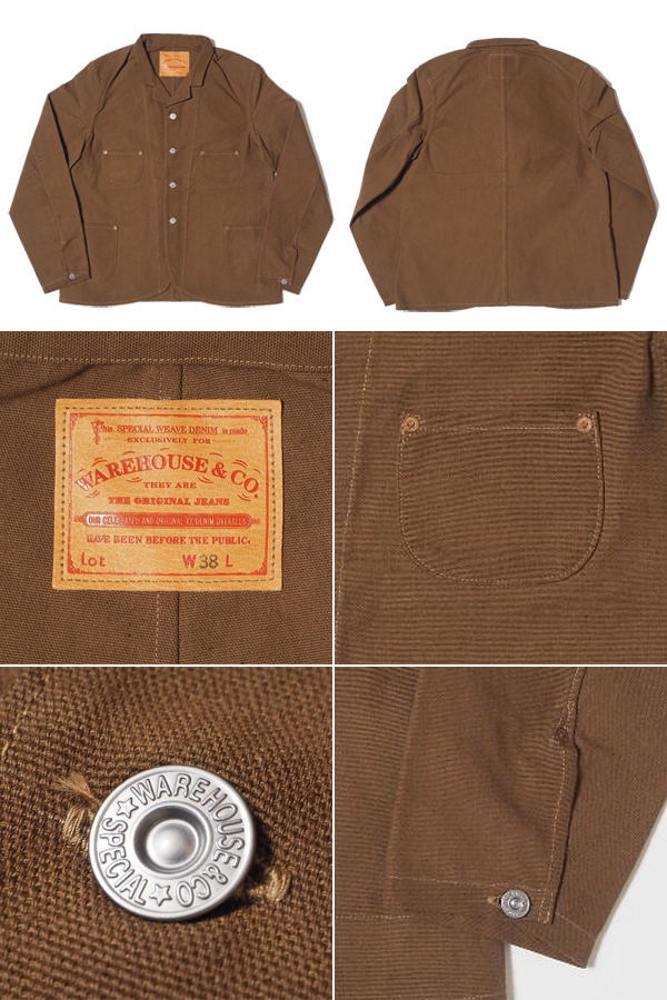 WAREHOUSE ウエアハウス 硫化先染セルヴィッチダック|テーラースタイル|ワークジャケット『TAILOR STYLE DUCK ...
