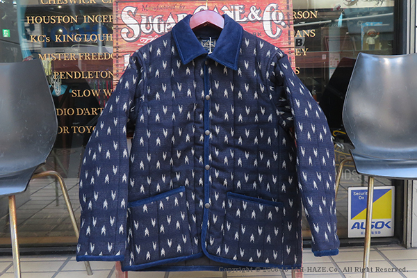 STUDIO D'ARTISAN ステュディオダルチザン 矢絣|インディゴ染|刺し子|中綿ジャケット『矢絣 INDIGO SASHIKO ...