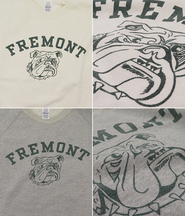 WAREHOUSE 2nd hand ウエアハウス 裏毛|丸胴|セコハン|ラグランスリーブ|スウェット『FREMONT SWEAT』【アメカジ・カレッジ】461-FREMONT