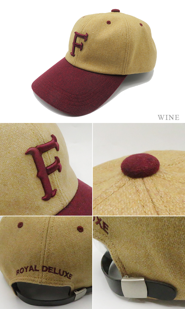Mr. FATMAN ミスターファットマン ウール混|ベースボールキャップ|ストラップバック『F BASEBALL CAP WOOL ...