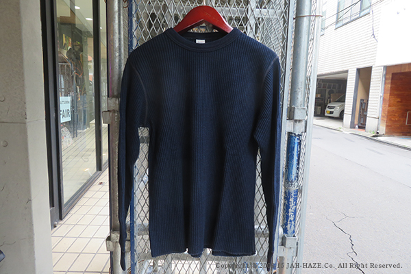 UES ウエス 長袖|インディゴ染色|ワッフル|サーマルロンTEE『INDIGO BIG WAFFLE T-SHIRT』【アメカジ・カレッジ ...