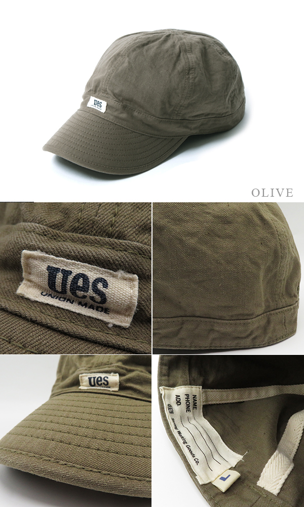 UES ウエス デニム|硫化染めキャンバス|トラベラーキャップ|A-3 Type『TRAVELER CAP』【アメカジ・カレッジ】822201